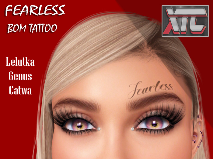 Second Life Marketplace - XTC Fearless Face Tattoo BOM
